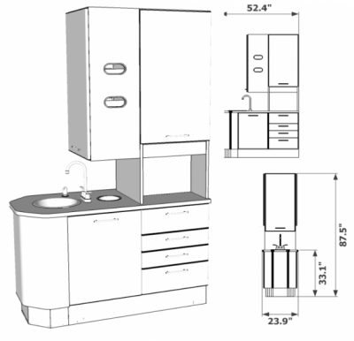 DuraPro Elite Central Island Treatment Console - Mid | Rent, Finance ...